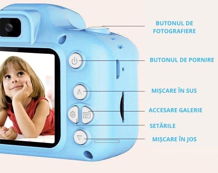 Camera Foto-Video Digitala pentru copii, camera 3 MP, ecran 2 inch ...
